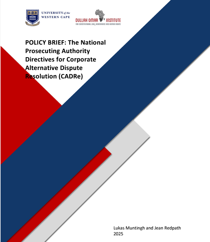 POLICY BRIEF: The National Prosecuting Authority Directives for Corporate Alternative Dispute ...